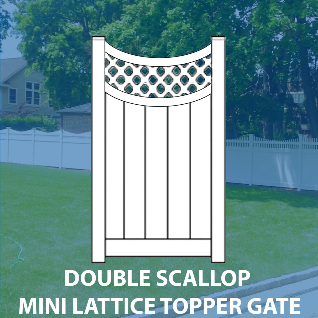 DOUBLE SCALLOP MINI LATTICE TOPPER GATE | Quality Lineals USA